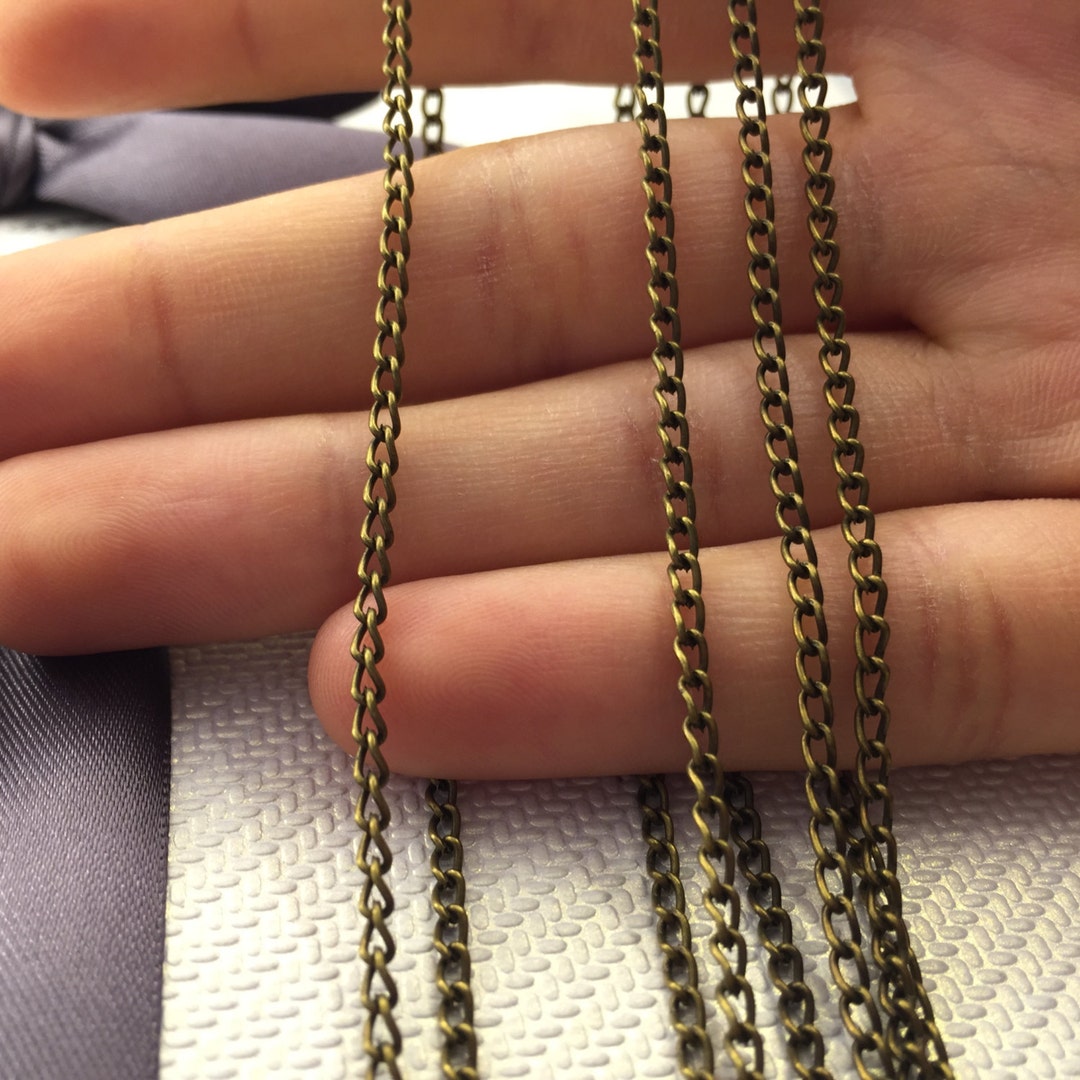 10 Meter 2x3 Mm Oval Circle Meta Chain Antique Bronz - Etsy