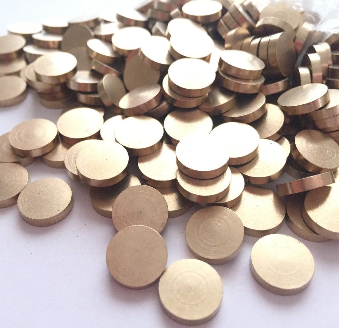 Thick 2.5 Mm(10 Gauge) 15 Pcs 12 Mm Round Geometric Solid Brass - Etsy
