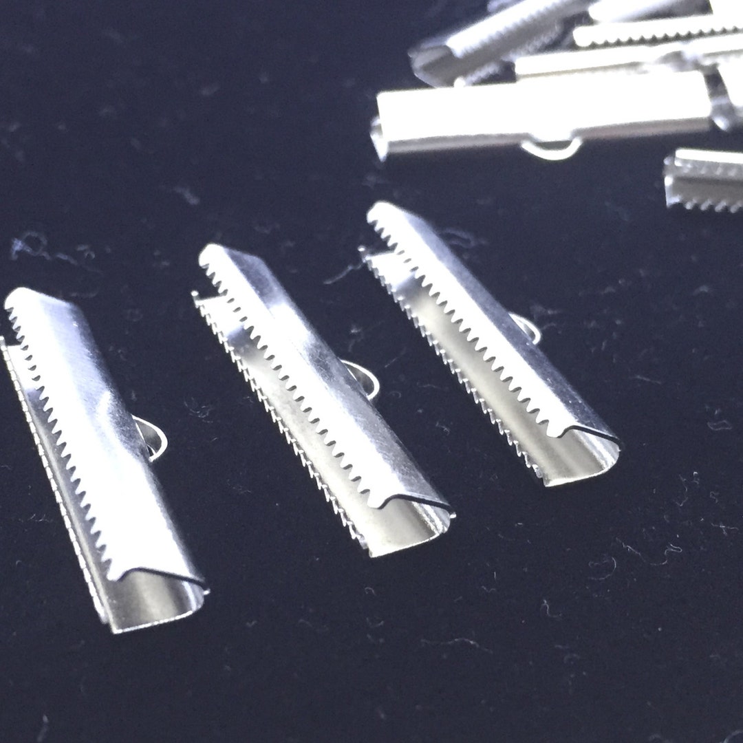 30 Pcs 6 X 30 Mm Ribbon Crimp End, Leather Clasps - Etsy