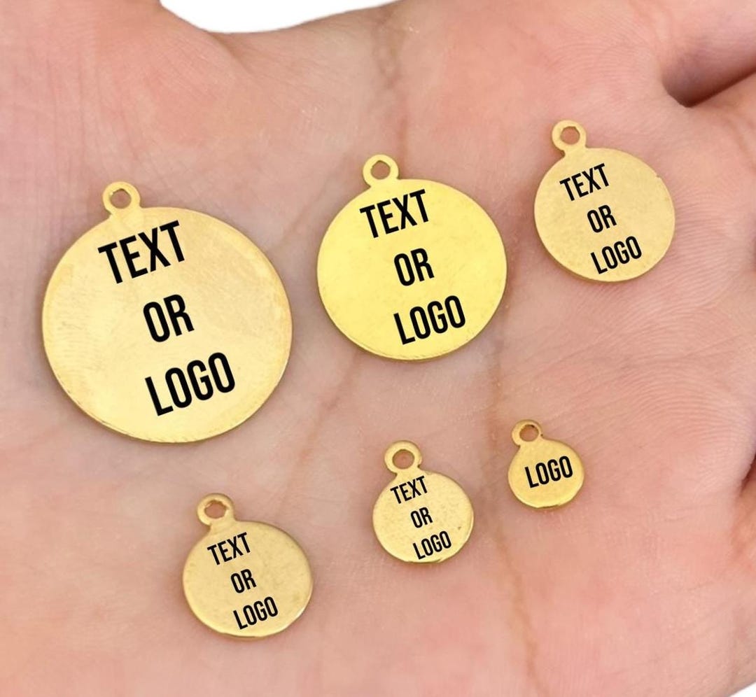 Custom Stainless Steel Charm,gold Custom Metal Tag,laser Engraved ...