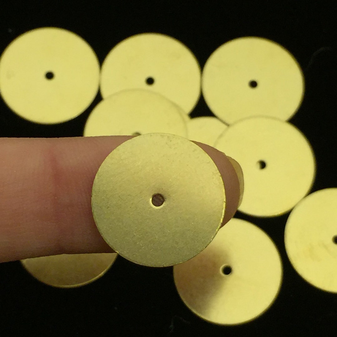 50 Pcs 16 Mm Raw Brass Center Hole Stamps ,tags - Etsy