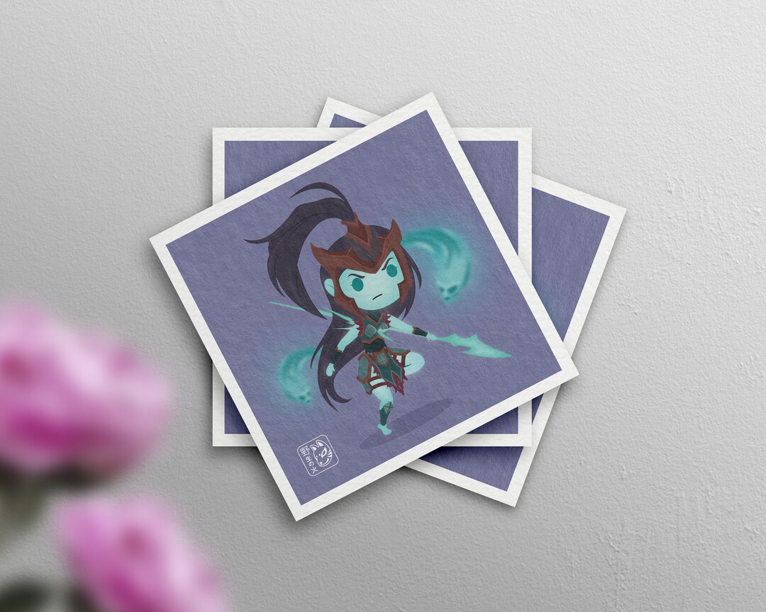 Kalista Art Print - League of Legends Print - Kawaii Kalista - Lol ...