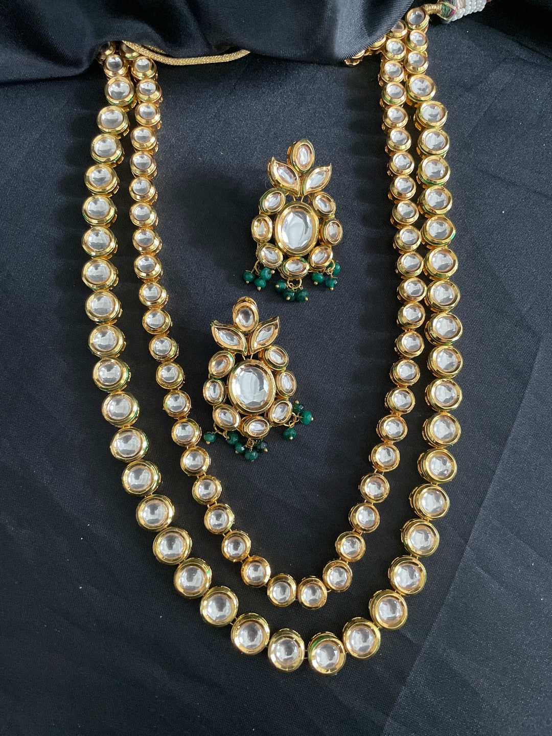 Long Kundan Necklace Kudan Set India Kundan Jewelry India - Etsy