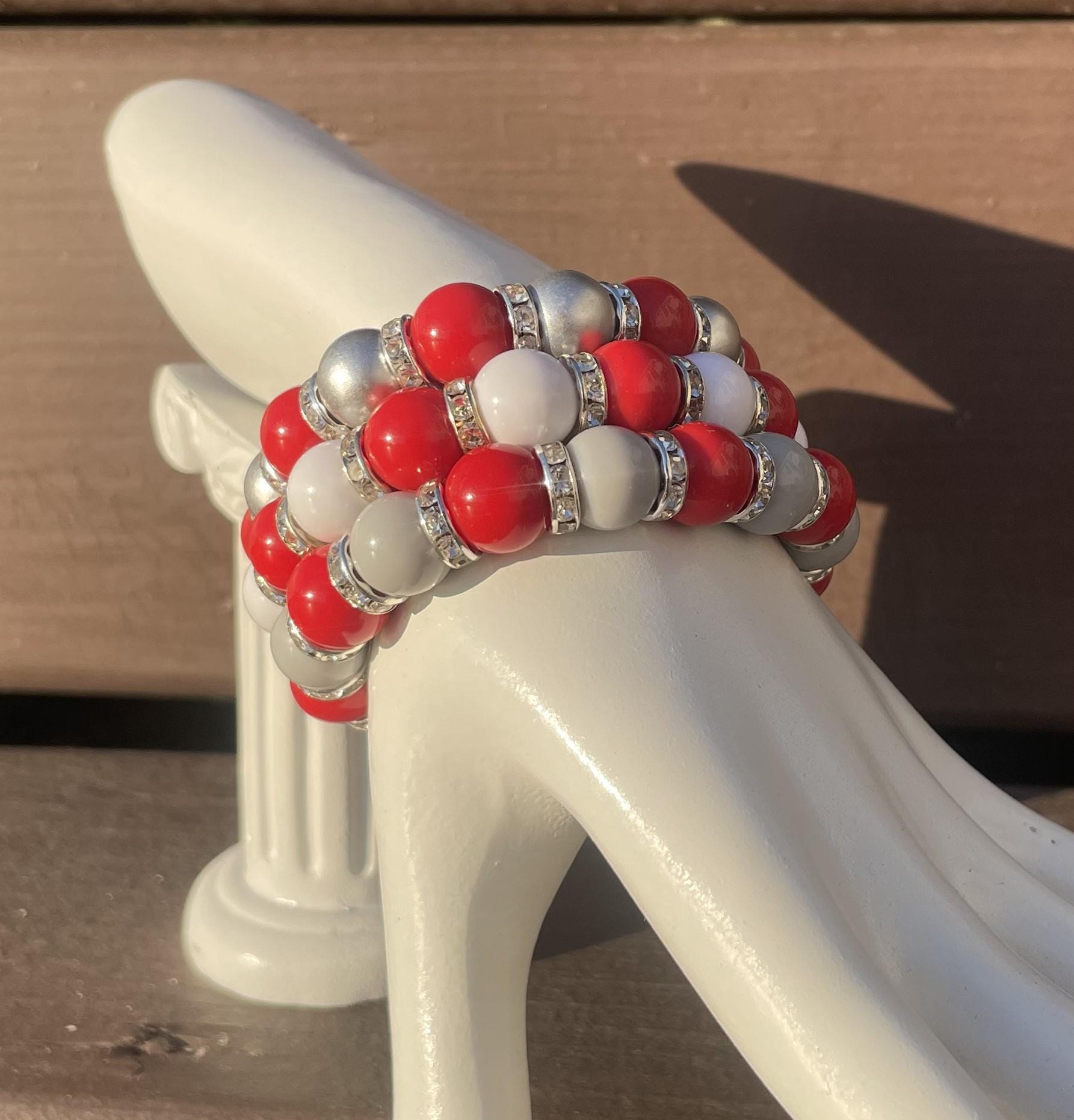 OSU, Ohio State, Buckeye, Bling, Crystal, Scarlet, Gray, Stretch ...