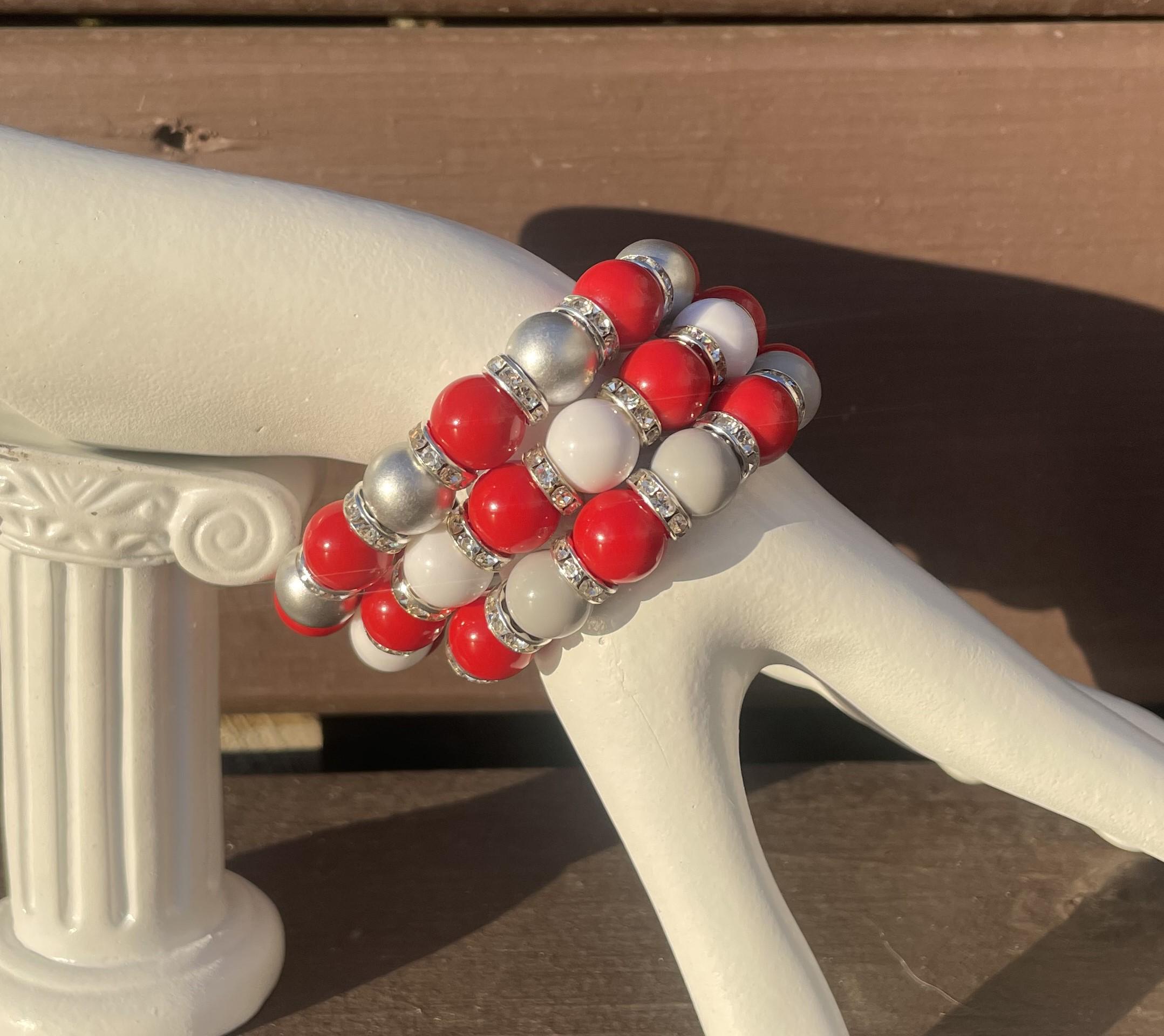 OSU, Ohio State, Buckeye, Bling, Crystal, Scarlet, Gray, Stretch ...