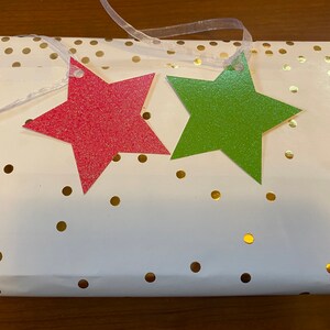 Star Gift Tags; Glitter Star Gift Tags ; Star Christmas Tags; Shimmer ...
