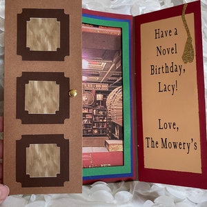 Bookworm Birthday Card Personalize; Fathers Day Book Card; Mothers Day ...