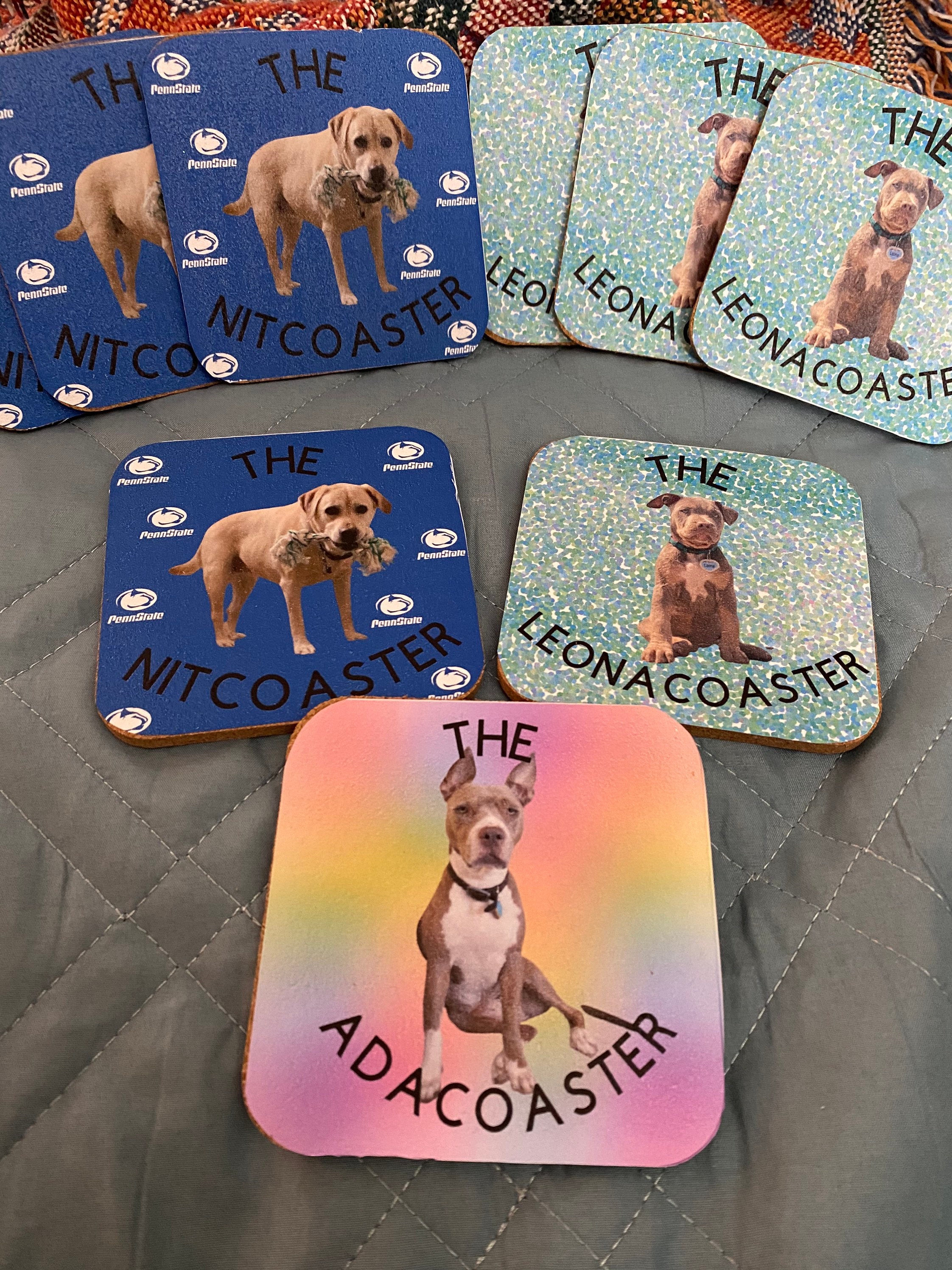 Dog mom gifts Pet mom gifts Custom Dog Coasters photo | Etsy