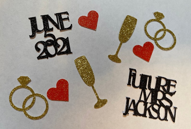 Personalized Glitter Confetti: Custom Name, Birthday, Wedding Decor - Etsy