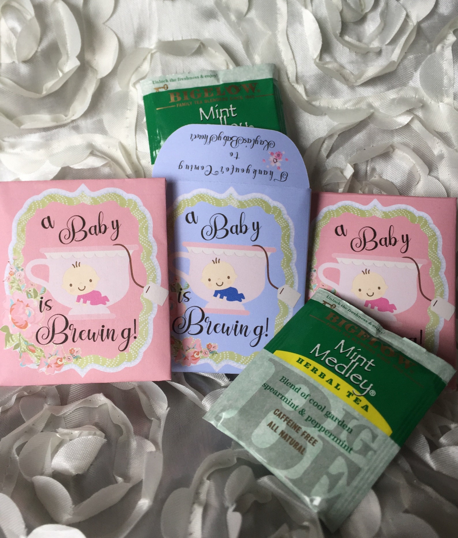 Tea Bag Favor Envelopes Twins Shower Favors Triplets Shower - Etsy