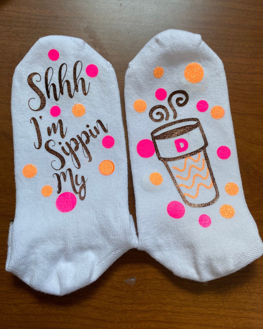 Dunkin Sox; Coffee Lovers Gifts; Coffee Lovers Sox; Coffee Theme Socks ...