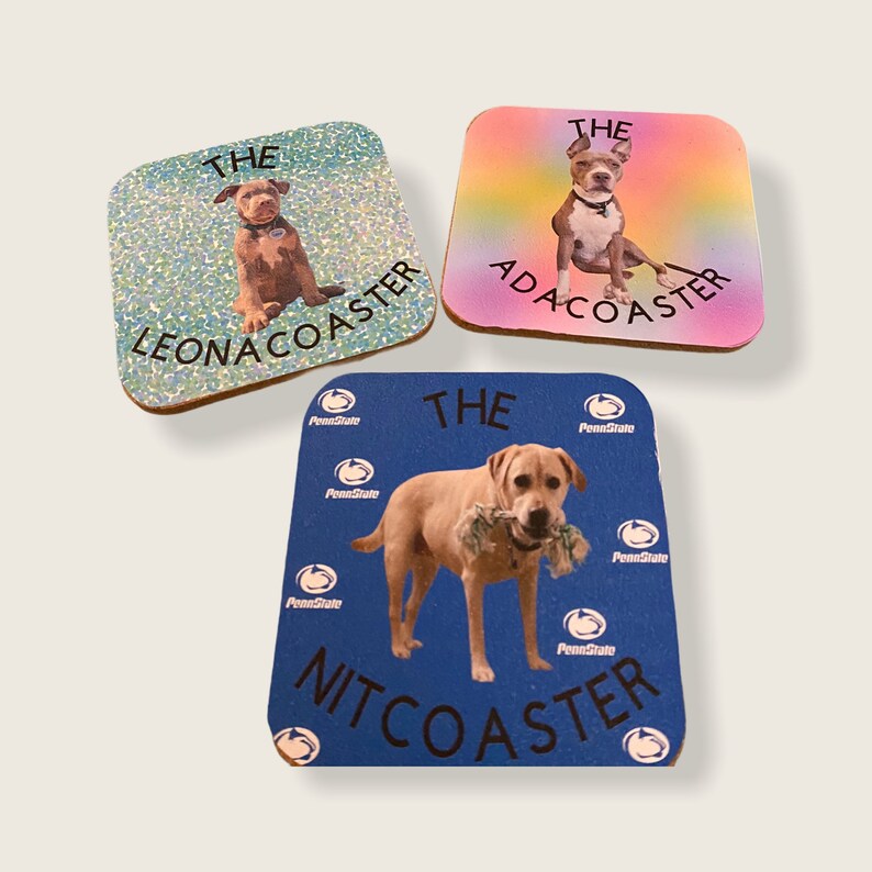 Dog Mom Gifts Pet Mom Gifts Custom Dog Coasters Photo - Etsy