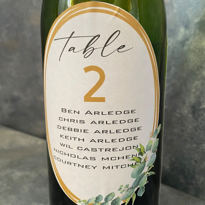 Wine Bottle Seating Chart - Etsy