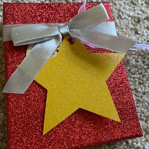 Star Gift Tags; Glitter Star Gift Tags ; Star Christmas Tags; Shimmer ...