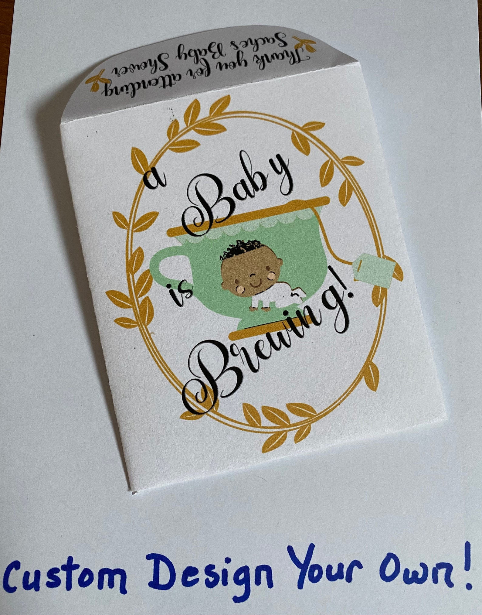 Tea Bag Favor Envelopes Twins Shower Favors Triplets Shower - Etsy