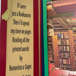 Bookworm Birthday Card Personalize; Fathers Day Book Card; Mothers Day ...