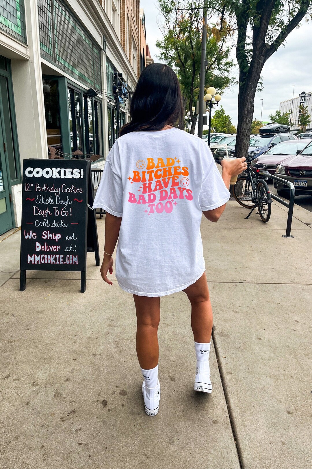 Bad Bitches Have Bad Days Too, Trendy Graphic Tee, Inspirational Shirt ...