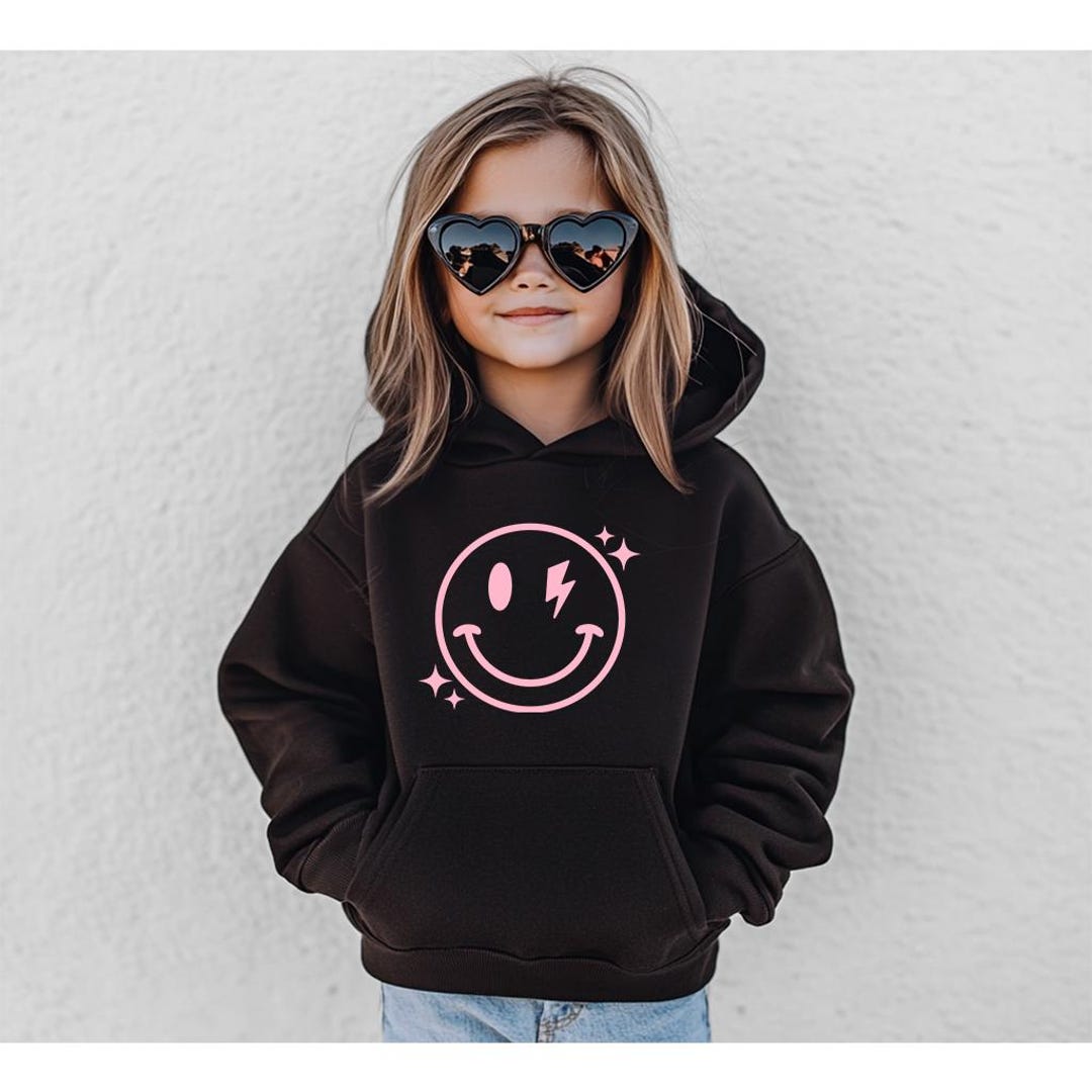 Funny Happy Face Hoodie, Happy Face, Youth Happy Face Hoodie, Happy ...