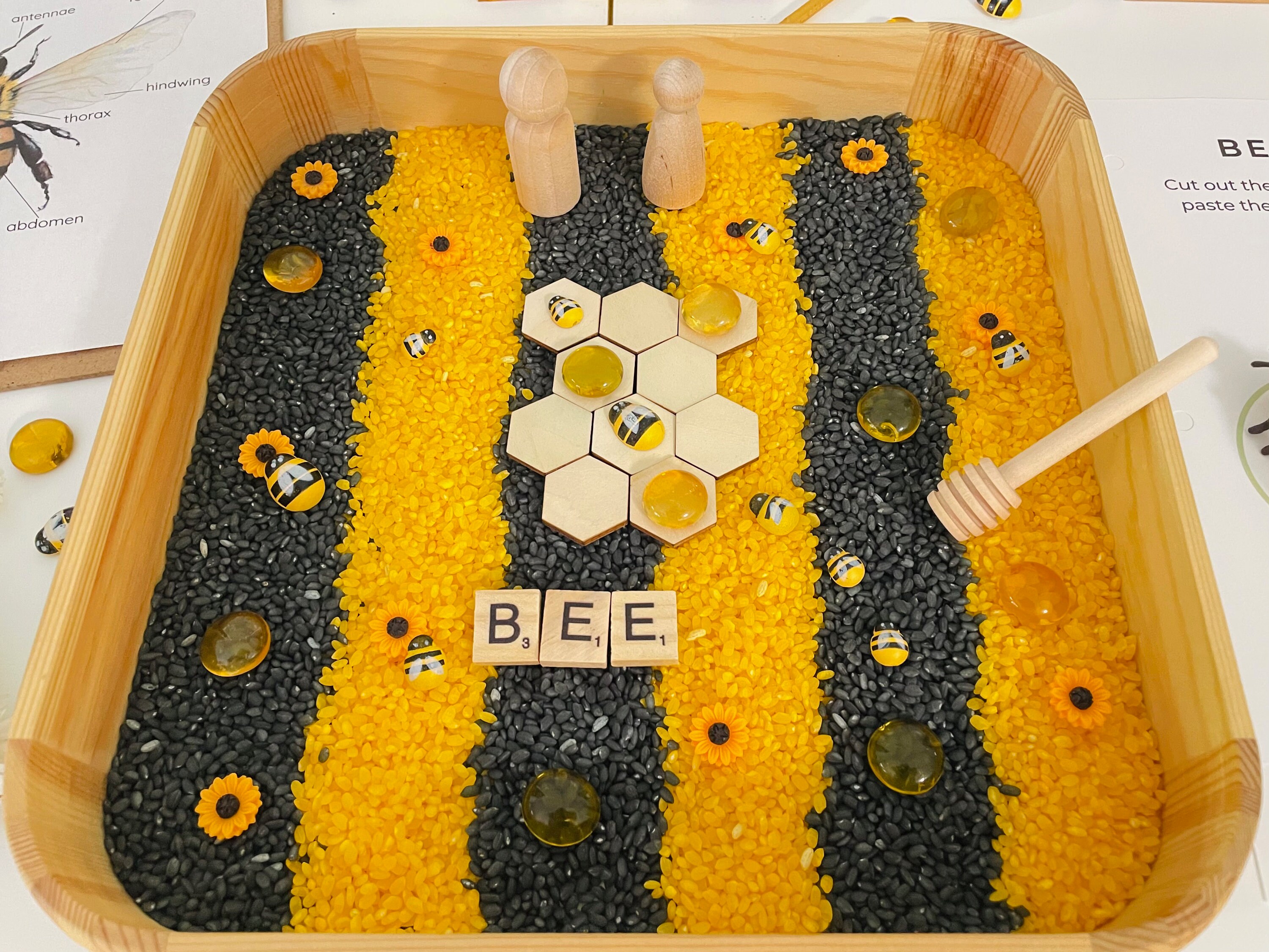Buzzing Bee Rice Sensory Bin Filler Kit Buzzing Bee Sensory - Etsy