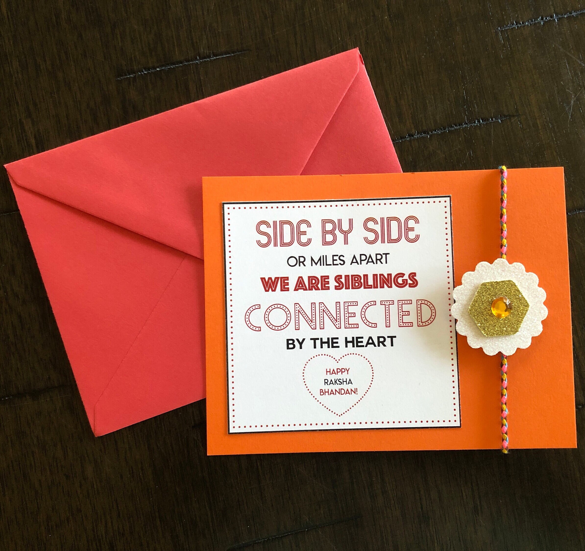 Raksha Bandhan Greeting Card, Side by Side. Gift a Raki, a Thread ...