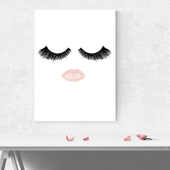 Lashes Poster Printable Lash Art Fashion Art Beauty | Etsy