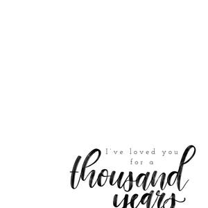 Thousand Years Poster Set | Christina Perri Song | Wedding Song ...