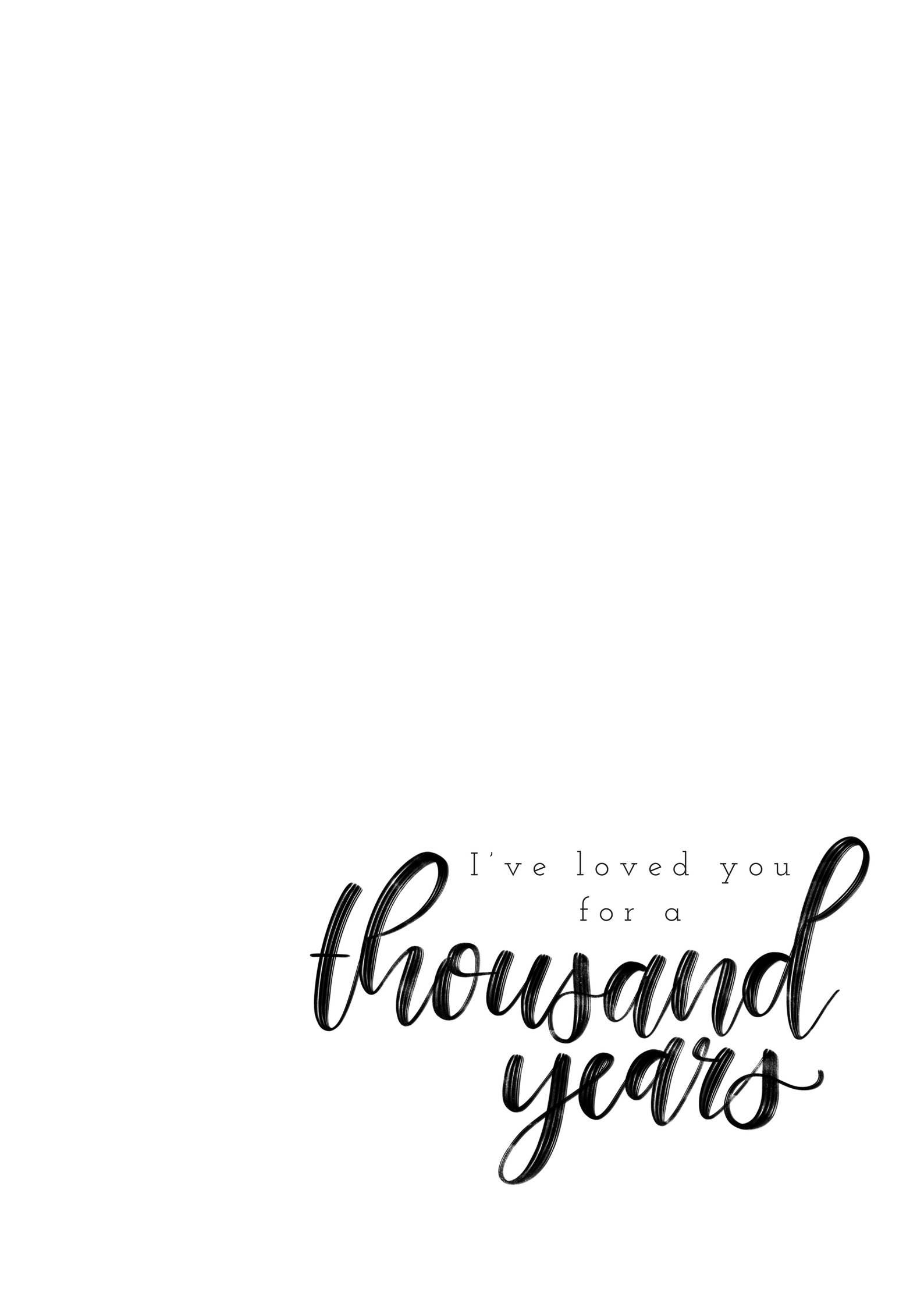 Thousand Years Poster Set | Christina Perri Song | Wedding Song ...