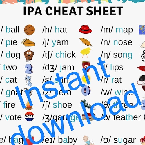 Speech Pathology IPA Cheat Sheet - Etsy