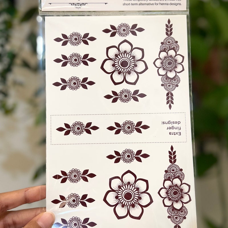 Mehendi Temporary Tattoos - Etsy