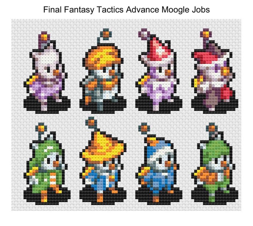 FFTA Moogle Jobs Cross Stitch Pattern - Etsy