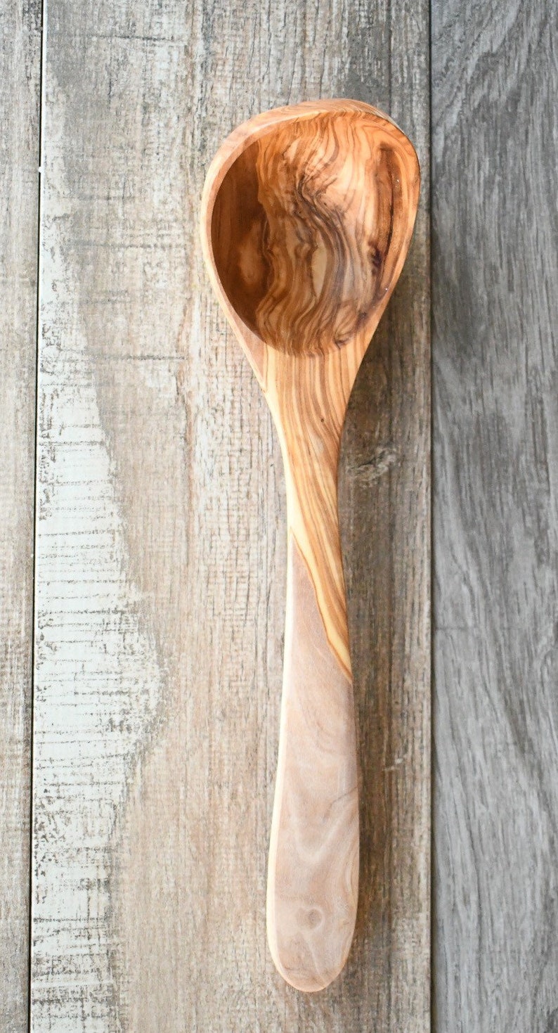 Traditional Olive Wood Ladle | Rustic Wooden Ladle Free Shipping 5th ...