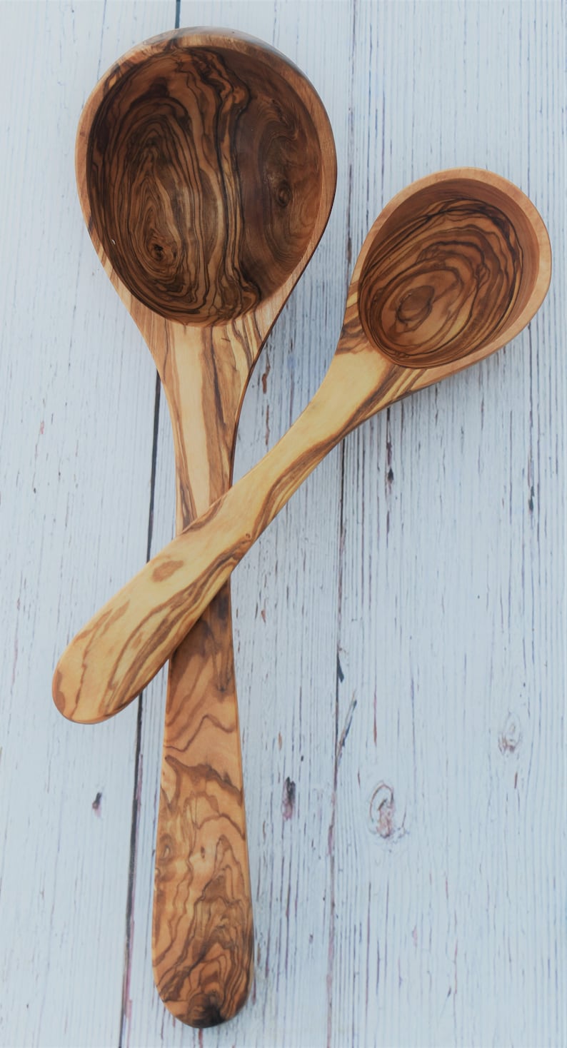 Traditional Olive Wood Ladle | Rustic Wooden Ladle Free Shipping 5th ...