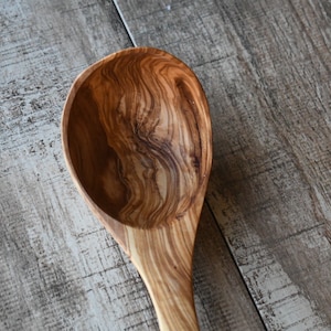 Traditional Olive Wood Ladle | Rustic Wooden Ladle Free Shipping 5th ...