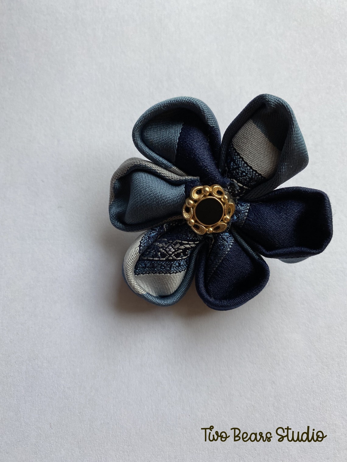 Flower Brooch, Pin, Made With Old Ties - Etsy