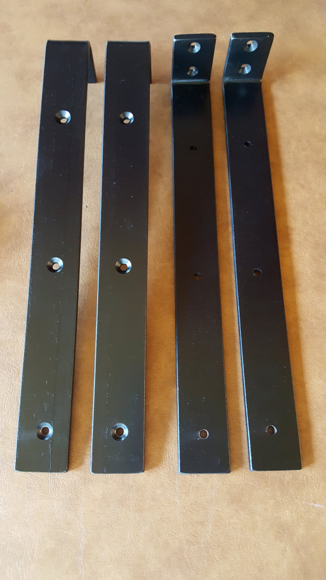 PAIR Large Engineered Floating Shelf Brackets Steel Handmade in USA ...