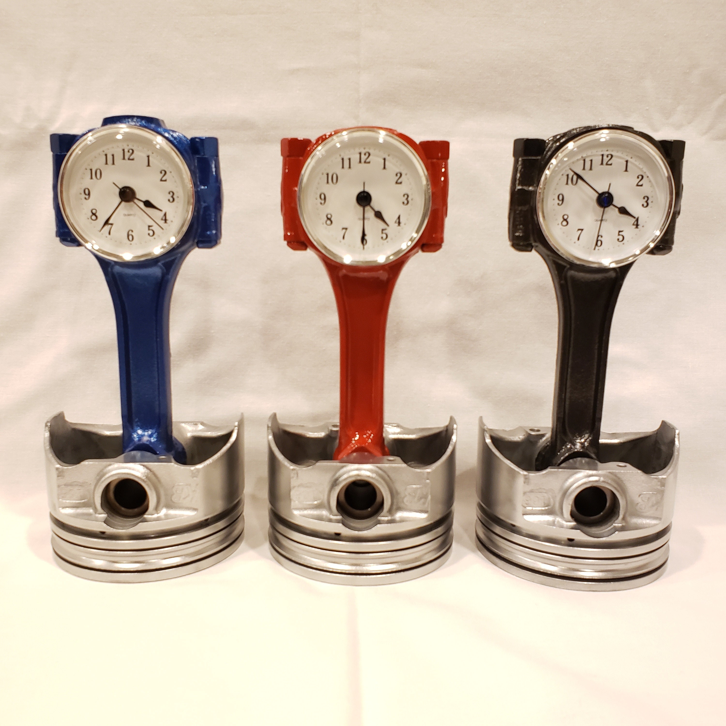 Piston Clock. Chevy Custom Pistons. Desk Clock, Automotive Parts Decor ...