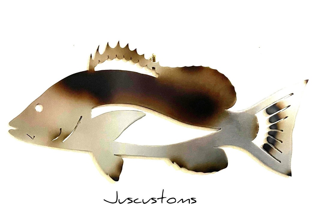 Mangrove Snapper Wall Hanging Art 17 Hand Made Metal - Etsy