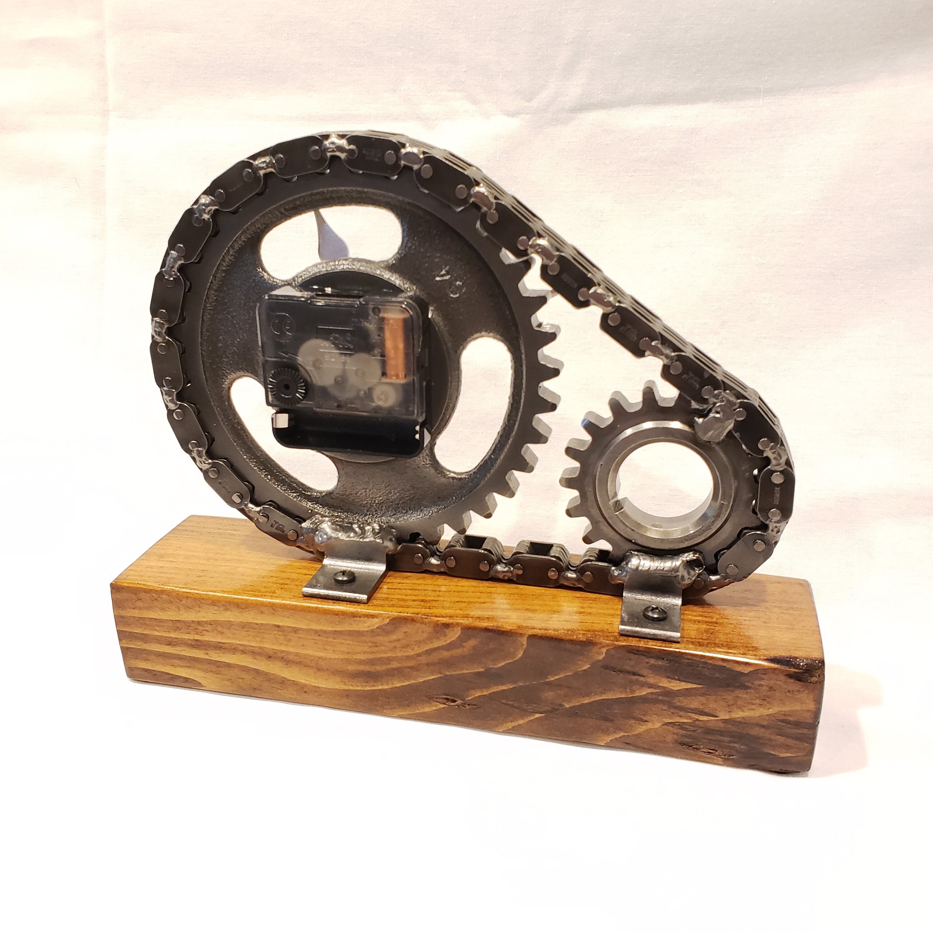 Timing Gear Clock. Desk Clock, Automotive Parts Decor, Scrap Metal Art ...