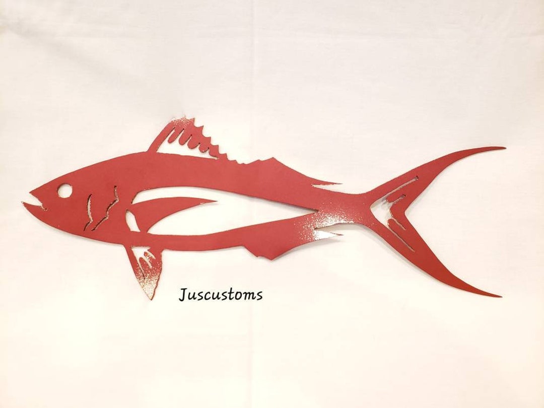 Red Snapper Fish Wall Art 17 Hand Made Metal Sign. Metal Wall Art, Fish ...