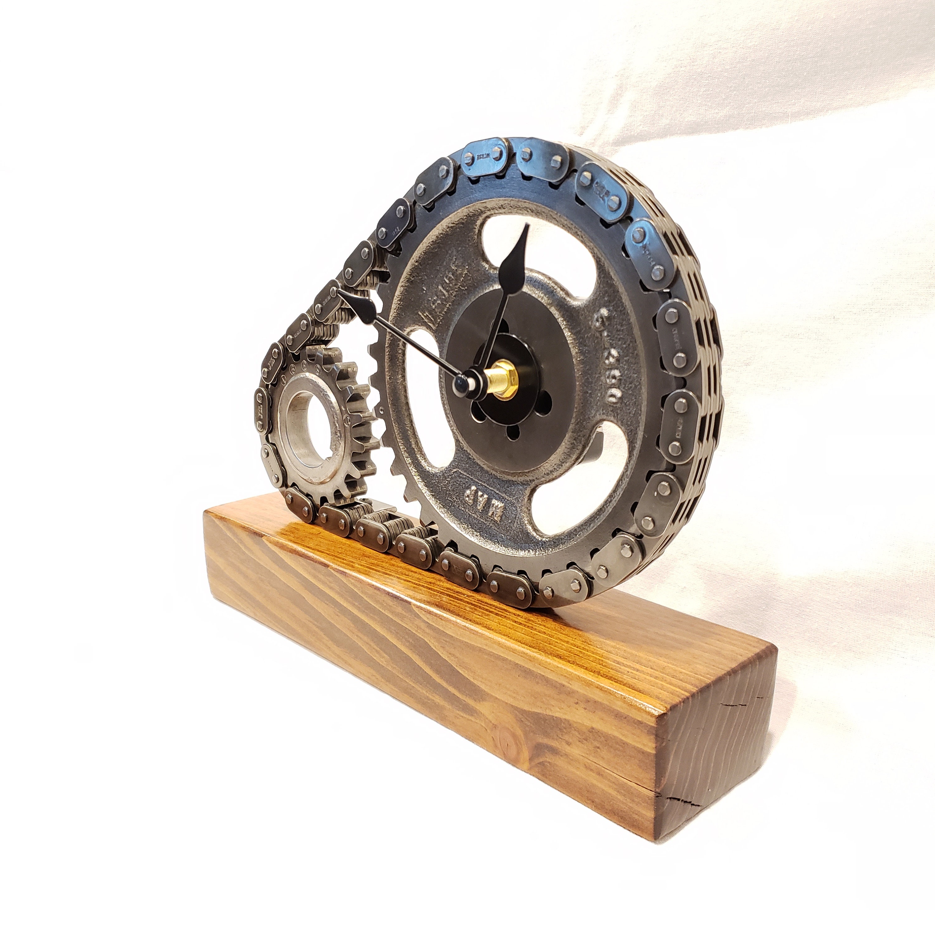Timing Gear Clock. Desk Clock, Automotive Parts Decor, Scrap Metal Art ...