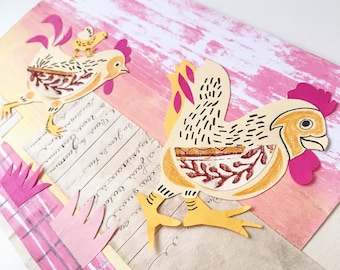 Chicken Collage | Etsy