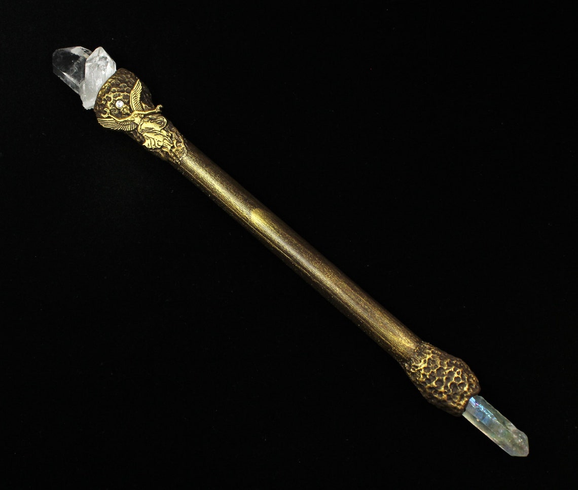 Avalon Angel Wand Quartz crystal Angel Wand Magic wands | Etsy