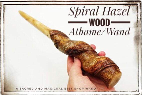 Wooden Athame and Wands Spiral Hazel Athame/wand Witches and | Etsy