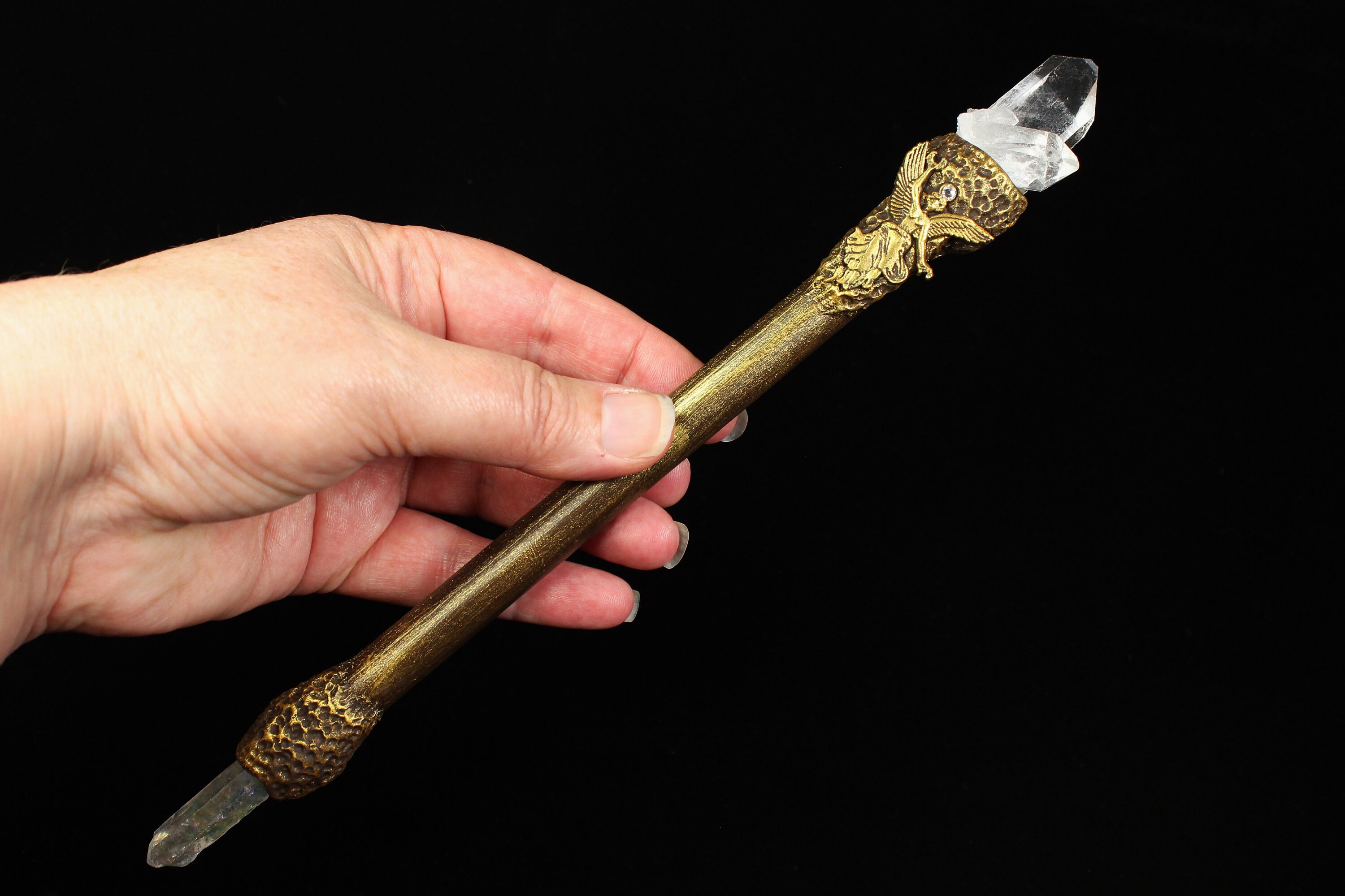 Avalon Angel Wand Quartz crystal Angel Wand Magic wands | Etsy