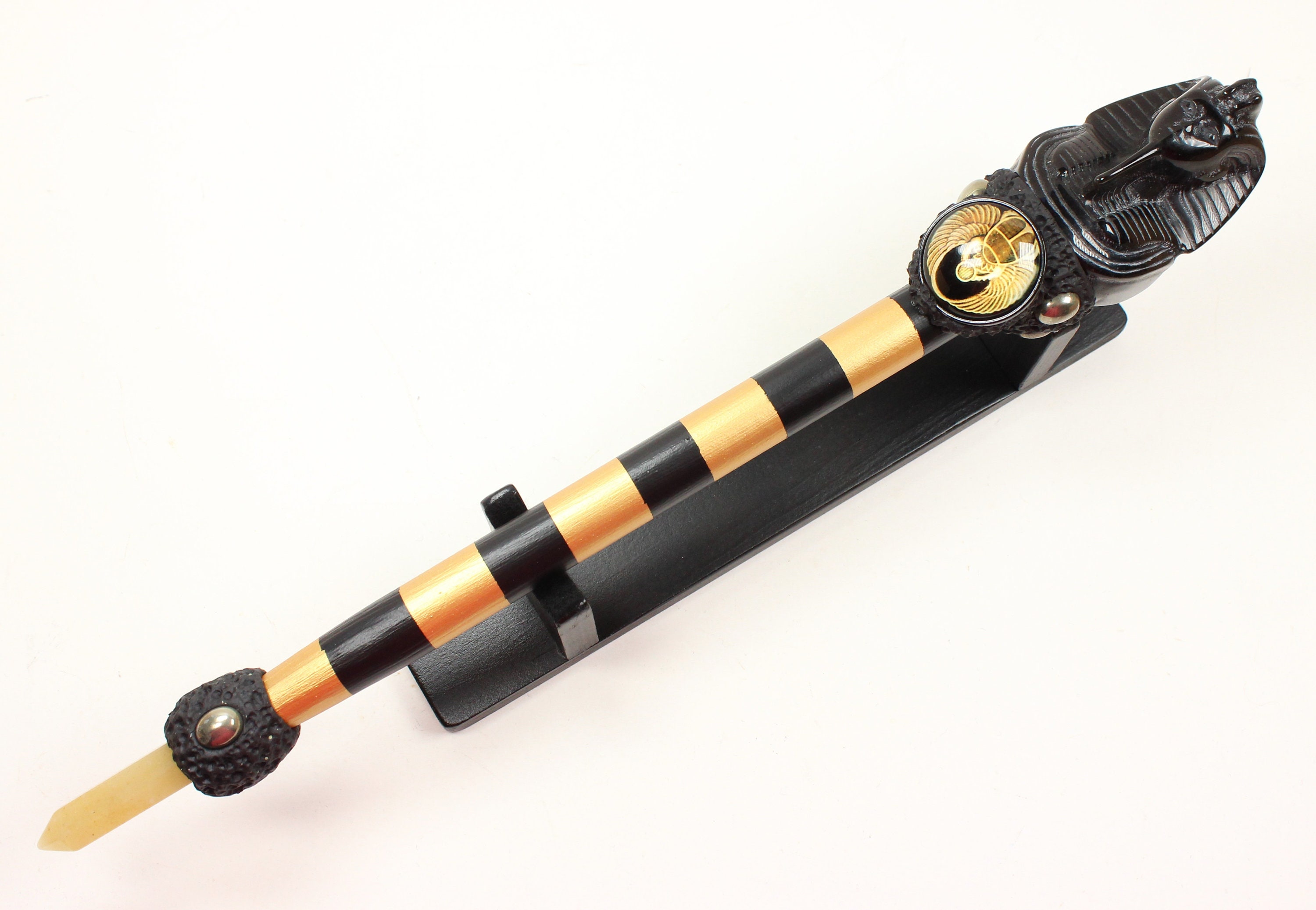 Egyptian wand of ancient magic. Obsidian Egyptian wand | Etsy