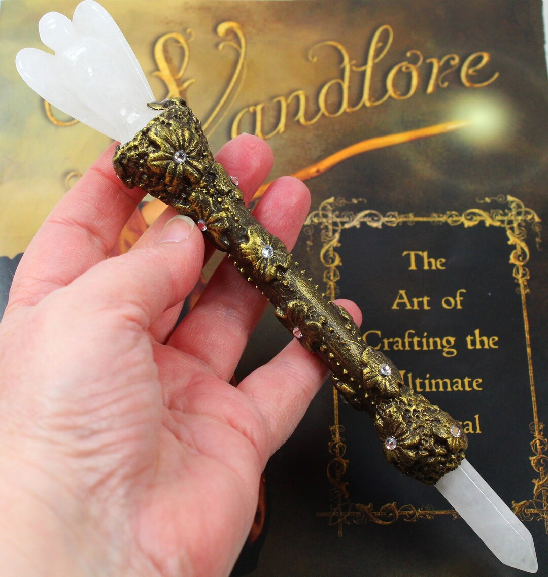 Angel Wand, Quartz Crystal Angel Magic Wand, Angel Gifts, Handmade ...