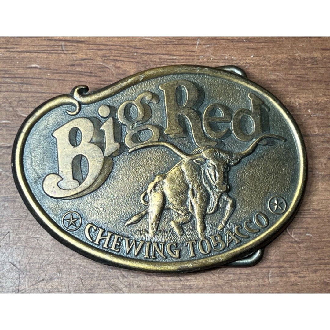 Vintage Big Red Chewing Tobacco Longhorn Bull Steer Brass Belt - Etsy