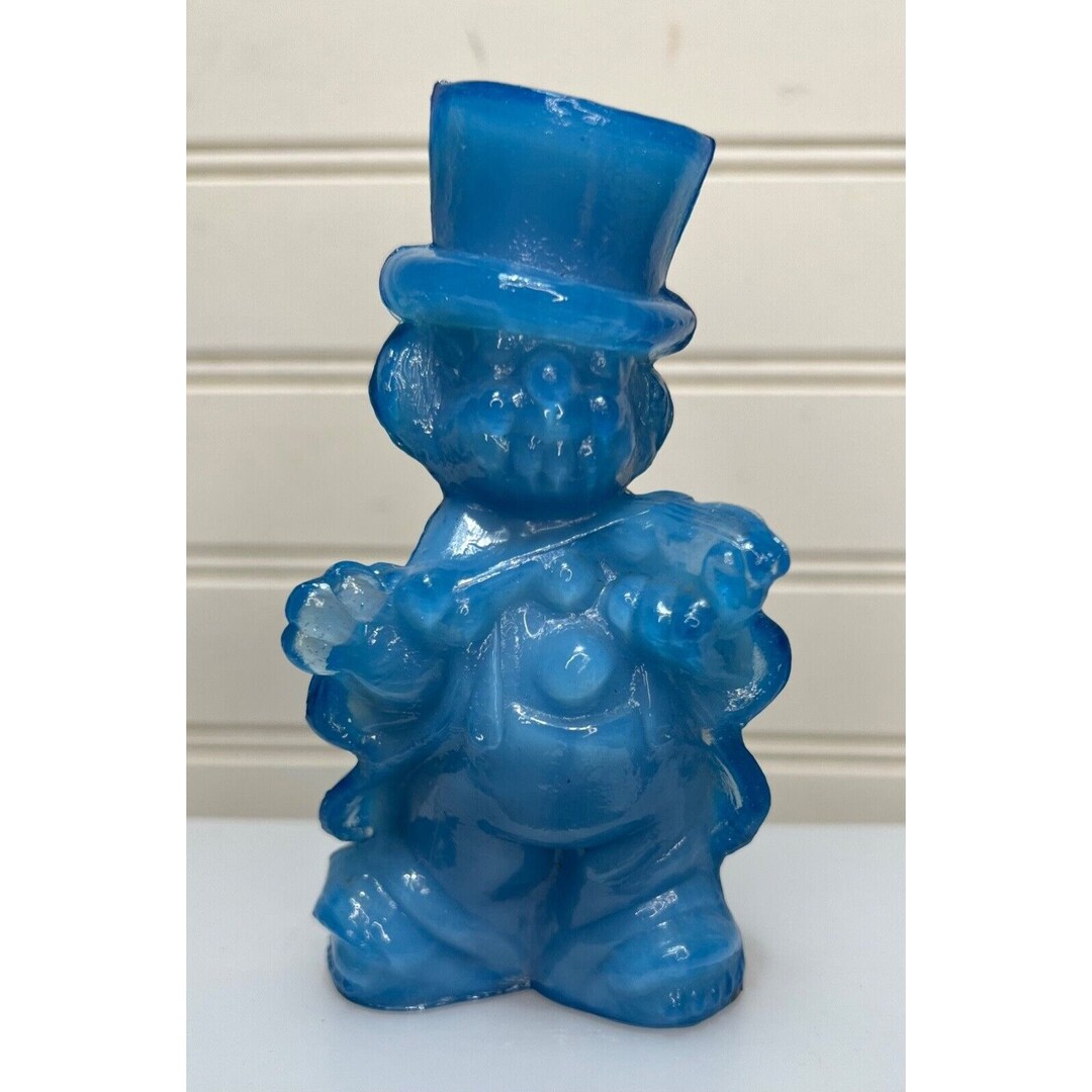 Vintage Blue Slag Glass Clown With Violin Fiddle Figurine great Gift ...