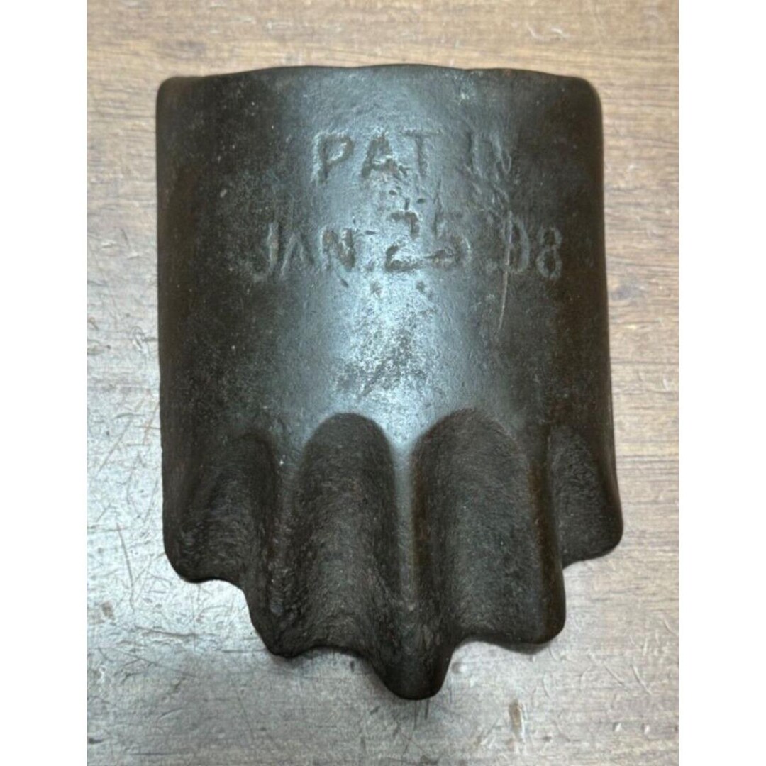 Antique Primitive 1898 Cast Iron Copper Gutter Mold Anvil Door Stop ...