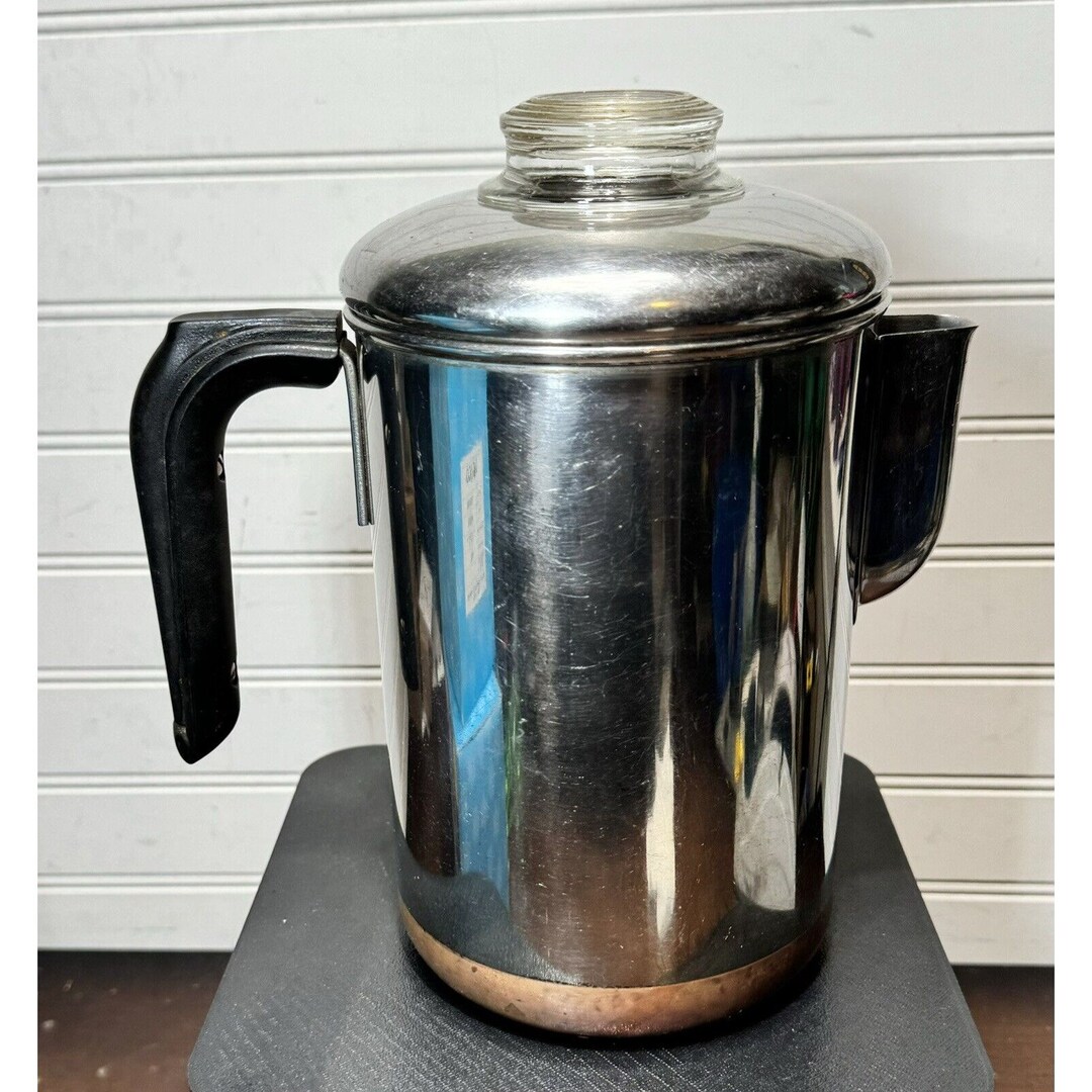 Revere Ware 1801 Coffee Percolator Stainless Copper Clad Bottom Cup ...